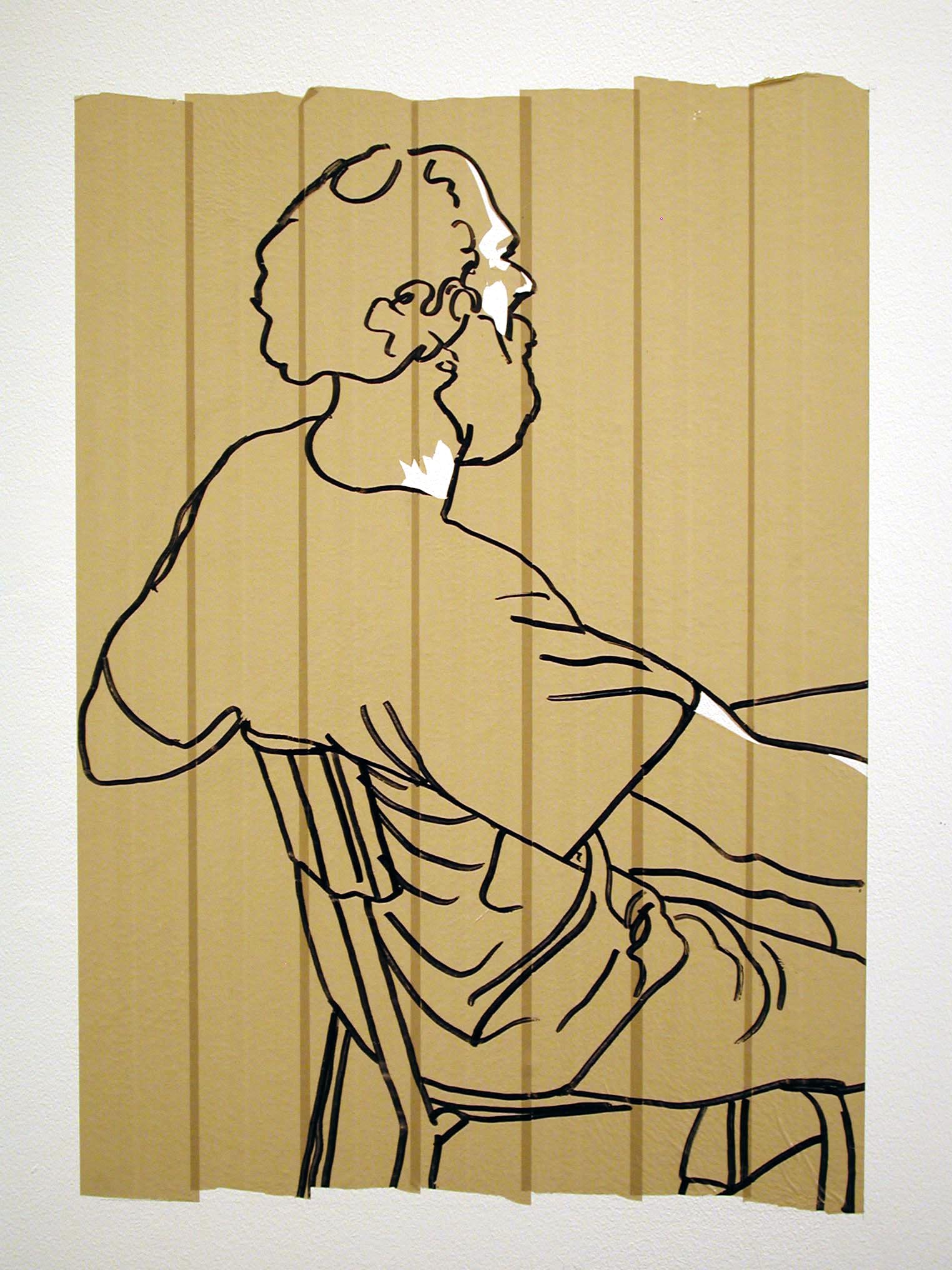 Man at Computer (drawings) - Robert Waters